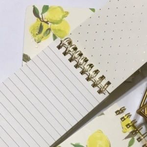 kate spade | Office | Kate Spade Lemon Spiral Notepad Set Of 3nwt ...